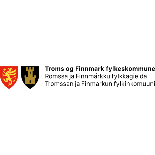Coat of arms of Finnmark county and Troms county with text Download png